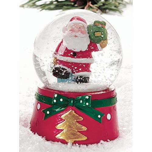 Sne kugle med julemand (9cm)